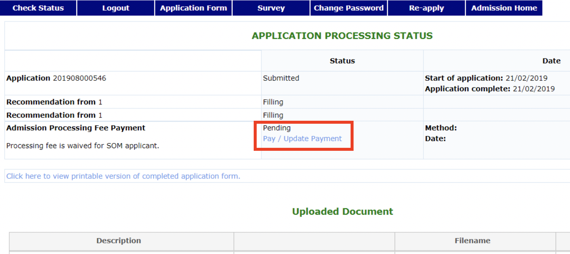 How to pay the application processing fee – Department of Development ...