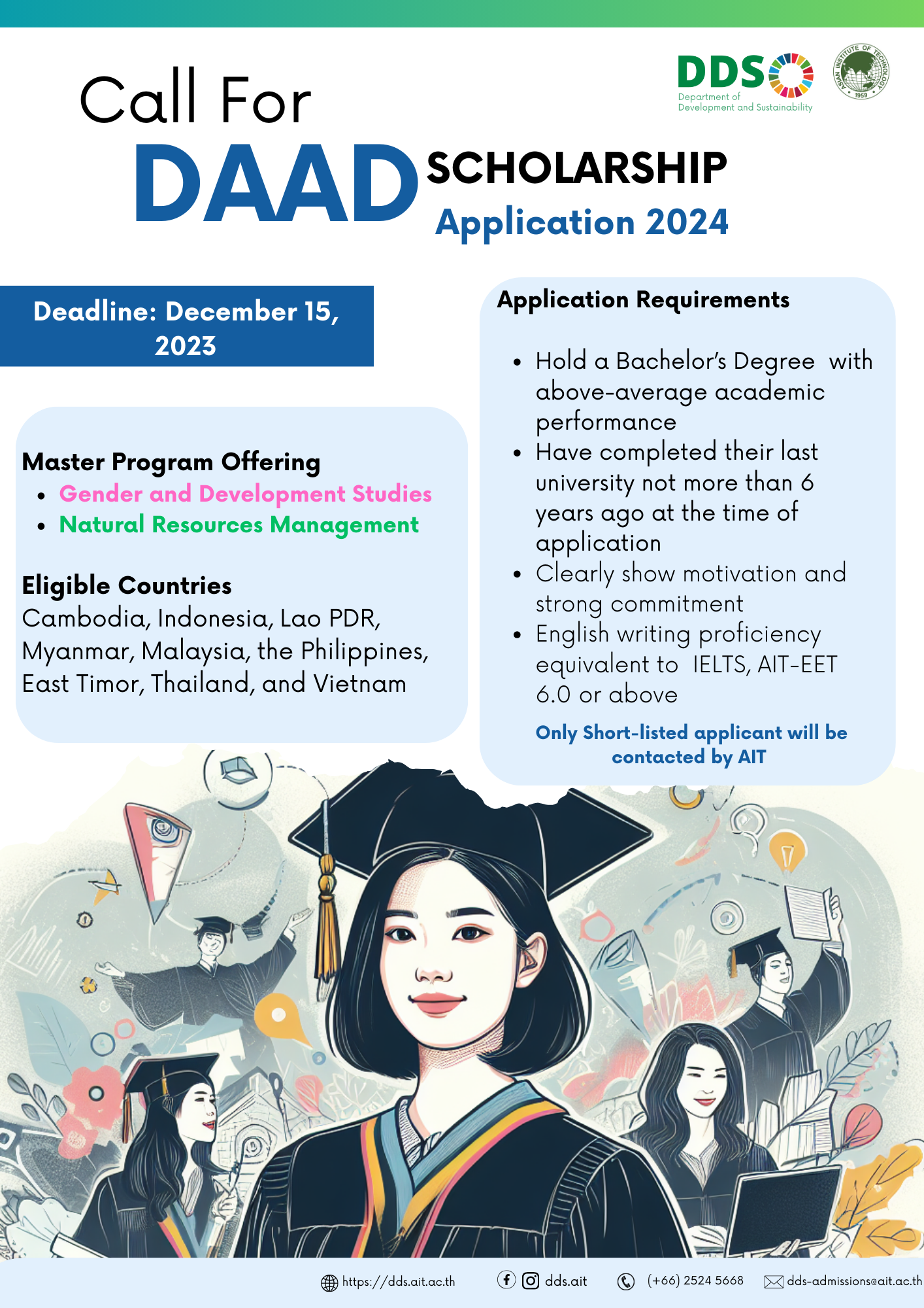 DAAD Scholarship for August 2024 Intake at Asian Institute of ...